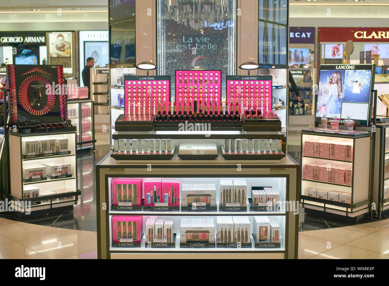 DUBAI, UAE - CIRCA JANUARY, 2019: cosmetics on display at Dubai ...