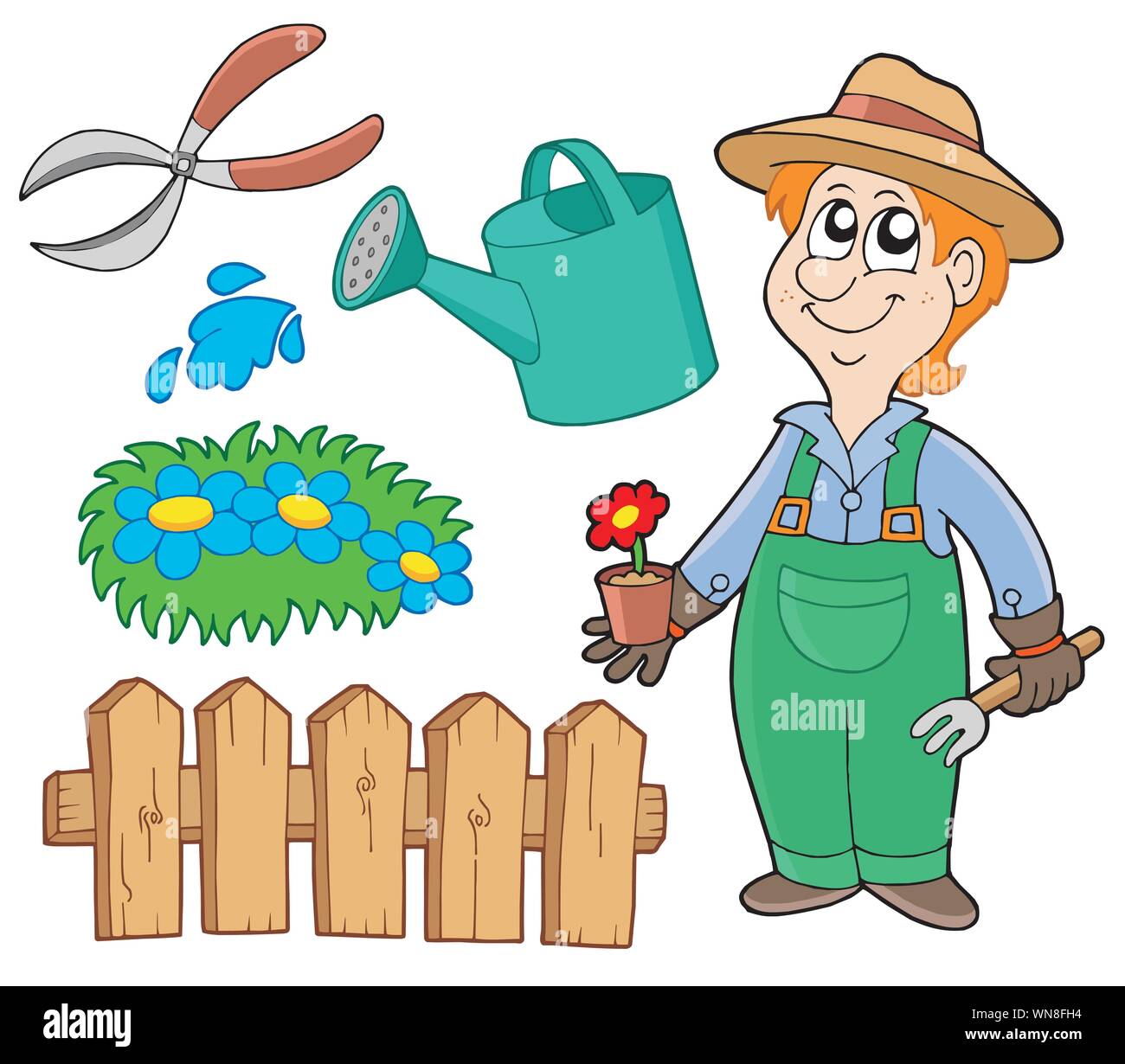 Gardening garden gardens Stock Vector Images - Alamy