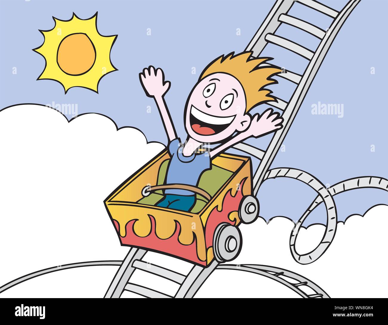 Theme park fast rides Stock Vector Images - Alamy