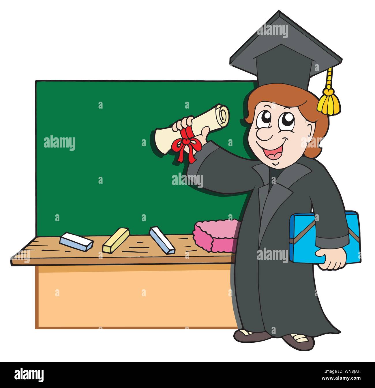 Boy student hat knowledge Cut Out Stock Images & Pictures - Alamy