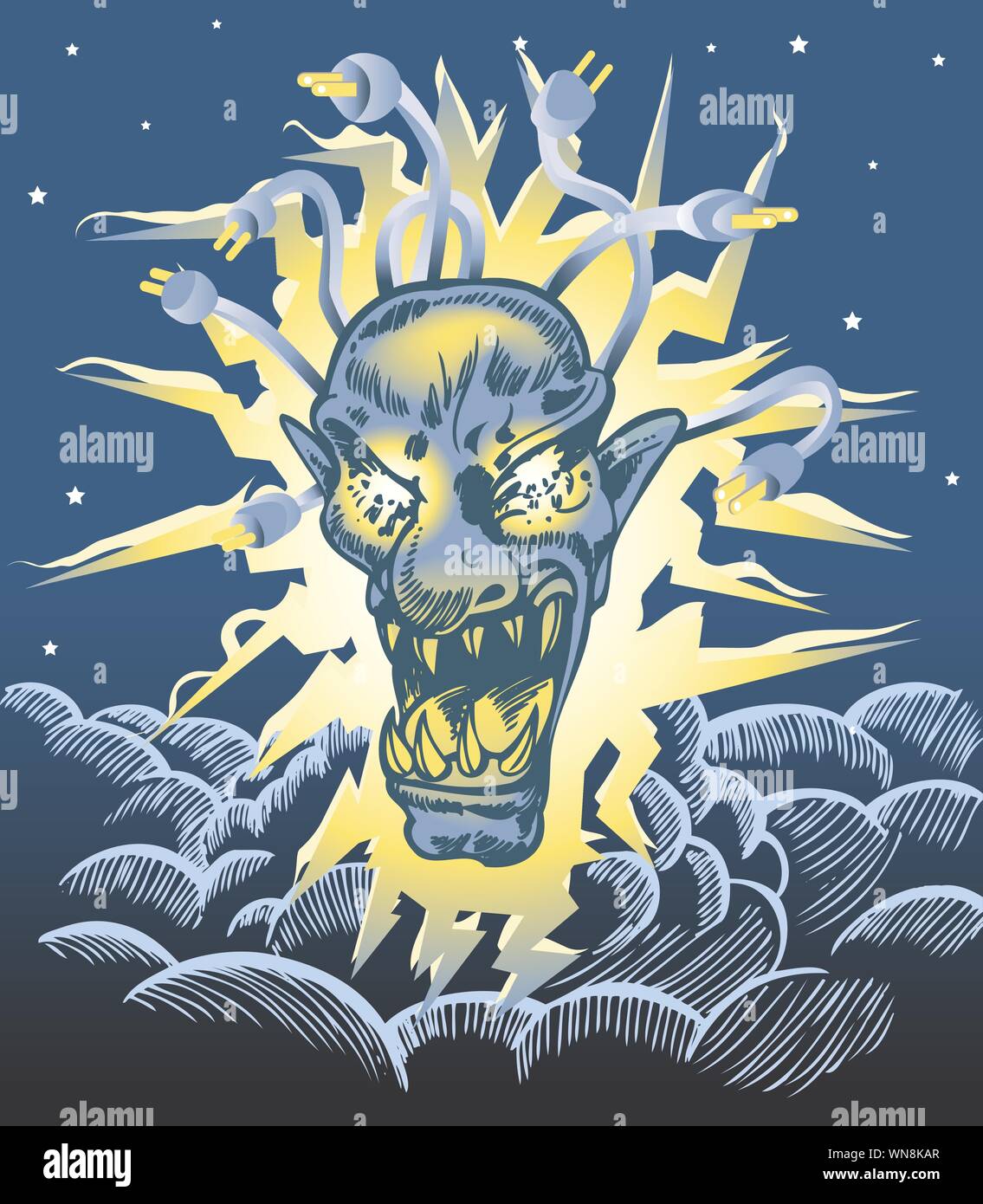 Power Surge Monster Stock Vector Image & Art - Alamy