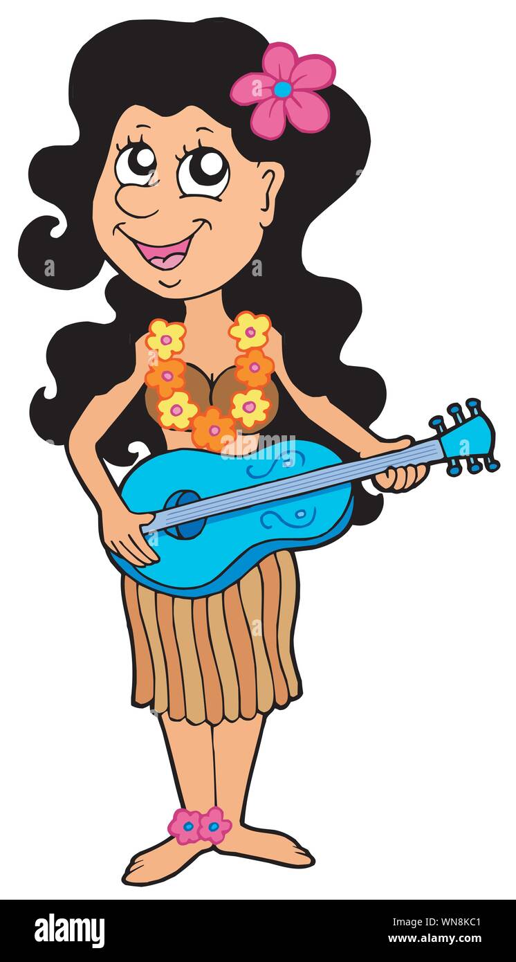 Portrait girl playing on Stock Vector Images - Alamy