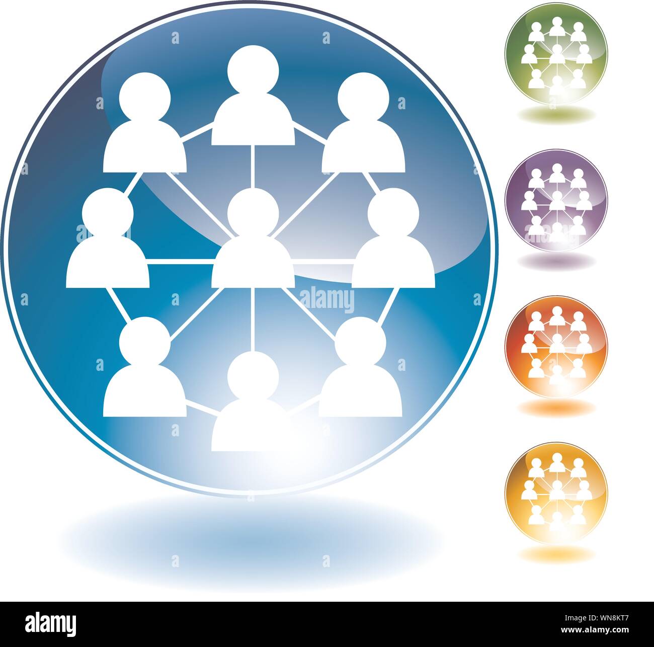 Extended Network Crystal Icon Stock Vector Image & Art - Alamy