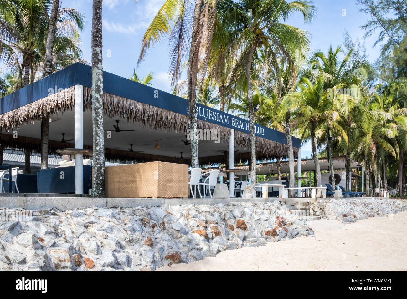 Blue beach club hi-res stock photography and images - Alamy
