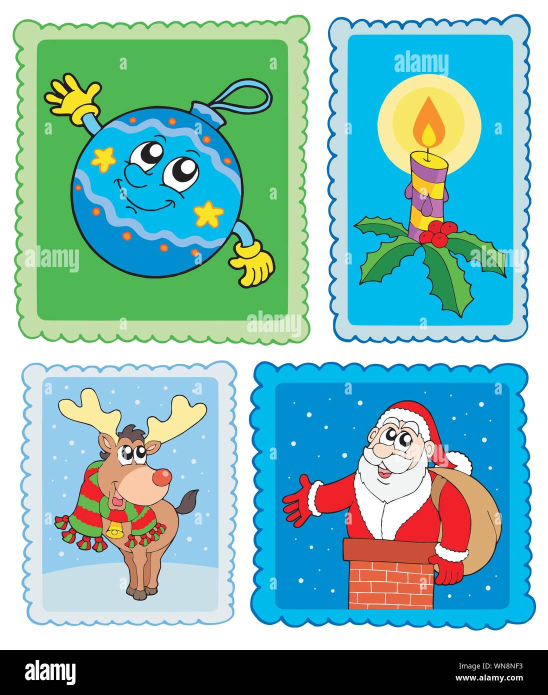 December stamps Stock Vector Images - Alamy
