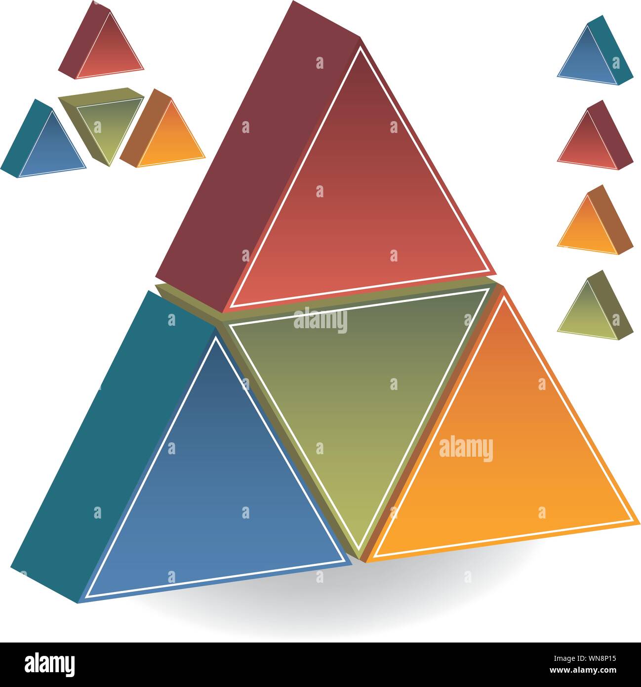 Stacked triangles Stock Vector Images - Alamy