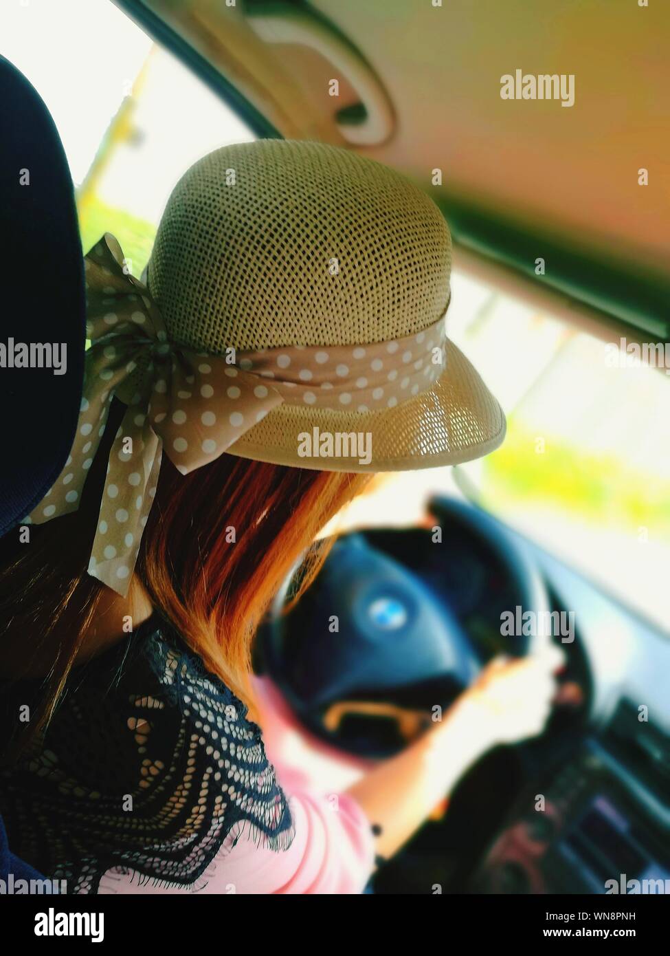 Side view woman driving car hi-res stock photography and images - Alamy