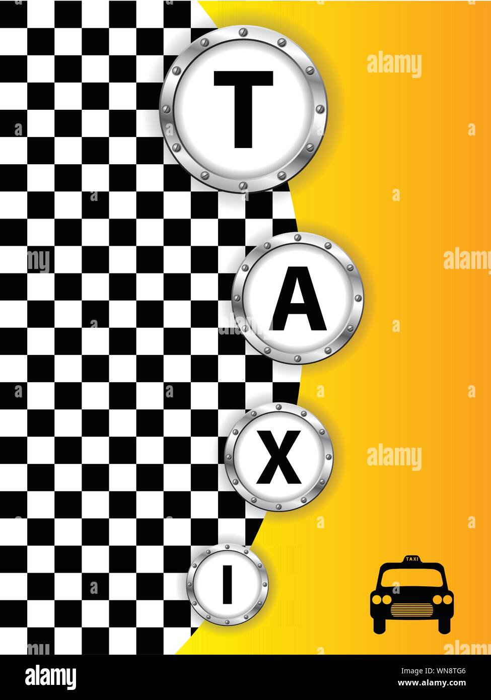 Taxi background design with metallic rings Stock Vector Image & Art - Alamy