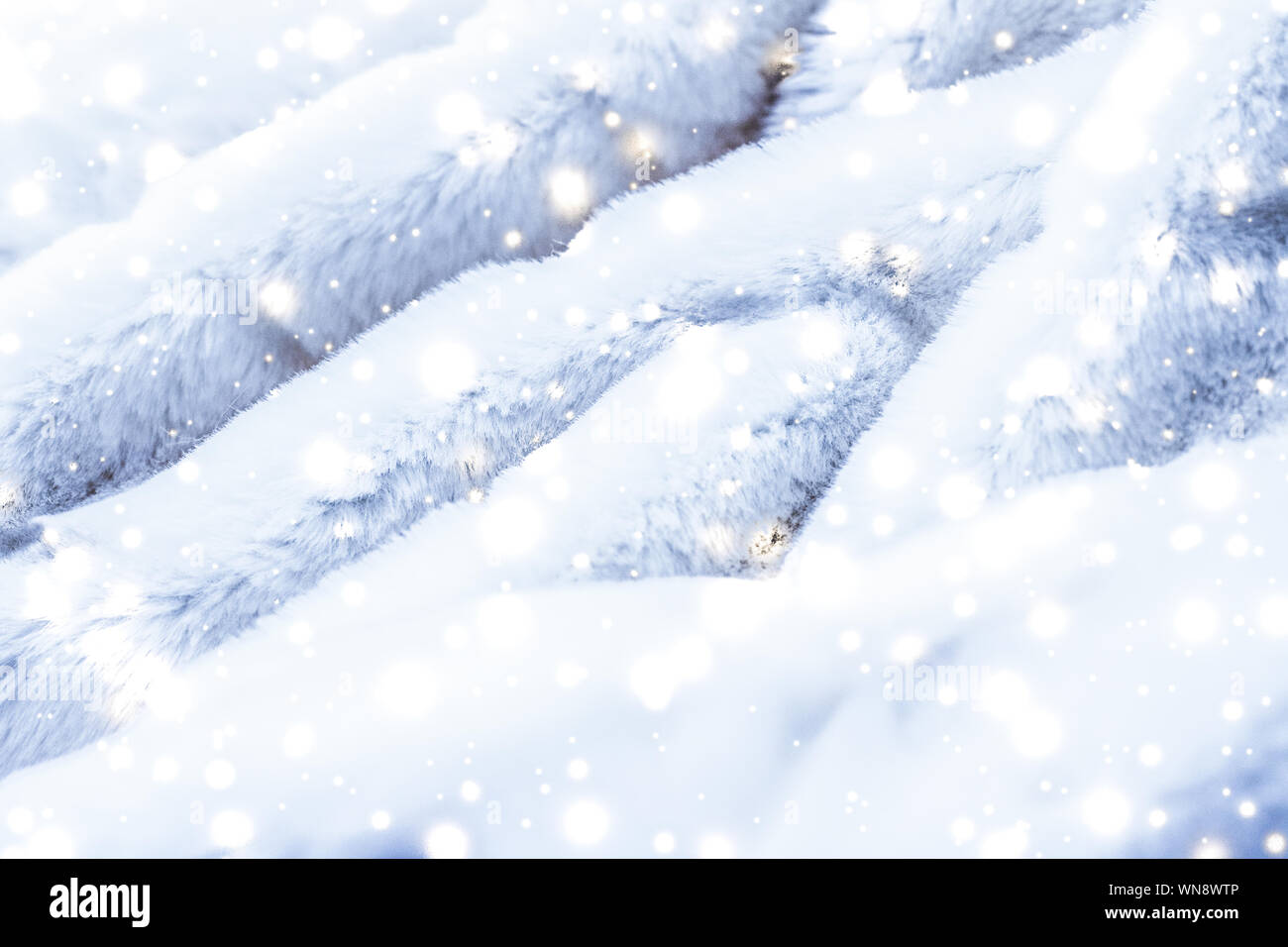 Christmas backdrop, warm winter clothing and fashion design concept ...