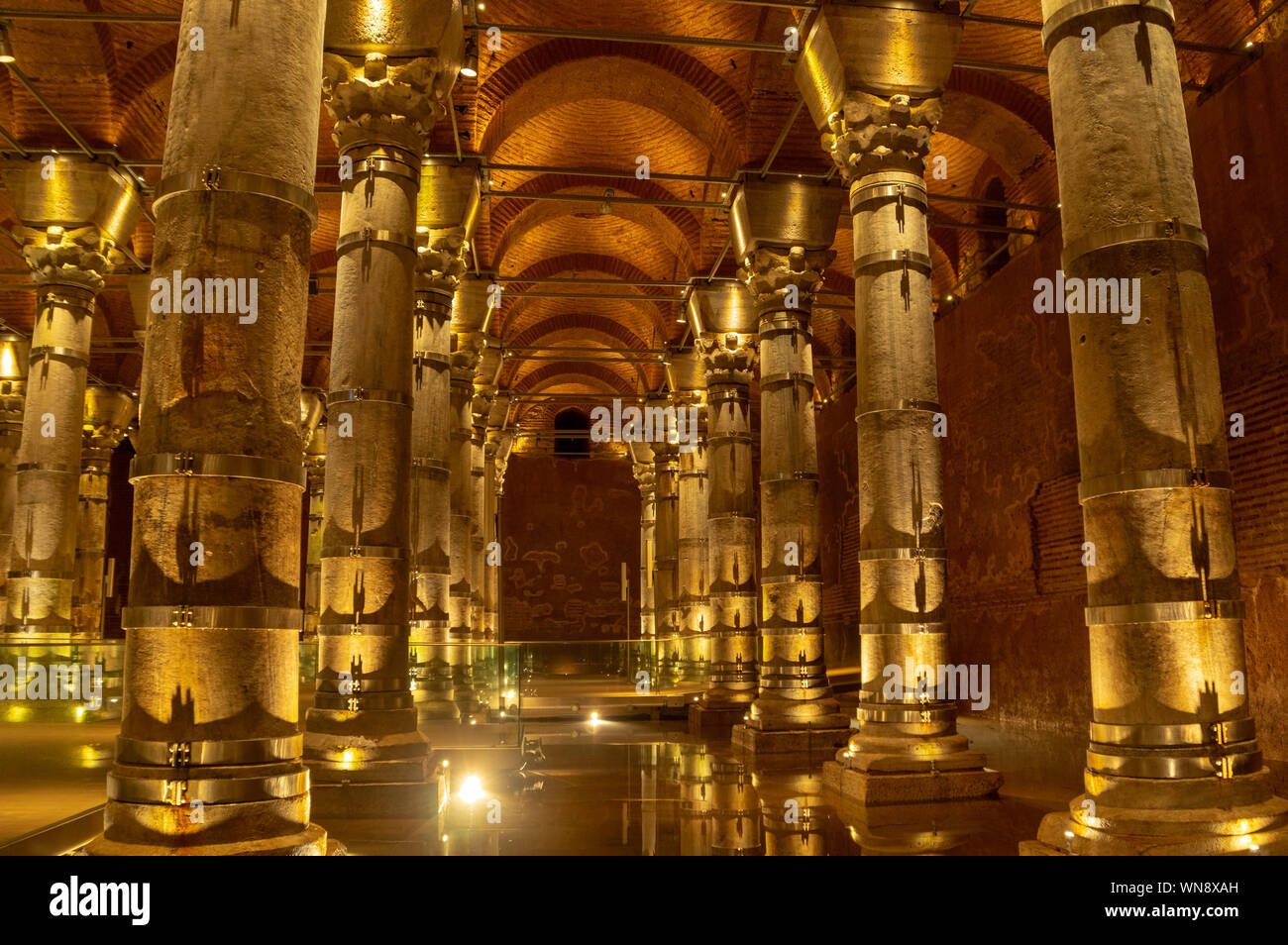 Small well-preserved and visitable part of underground Theodosius ...