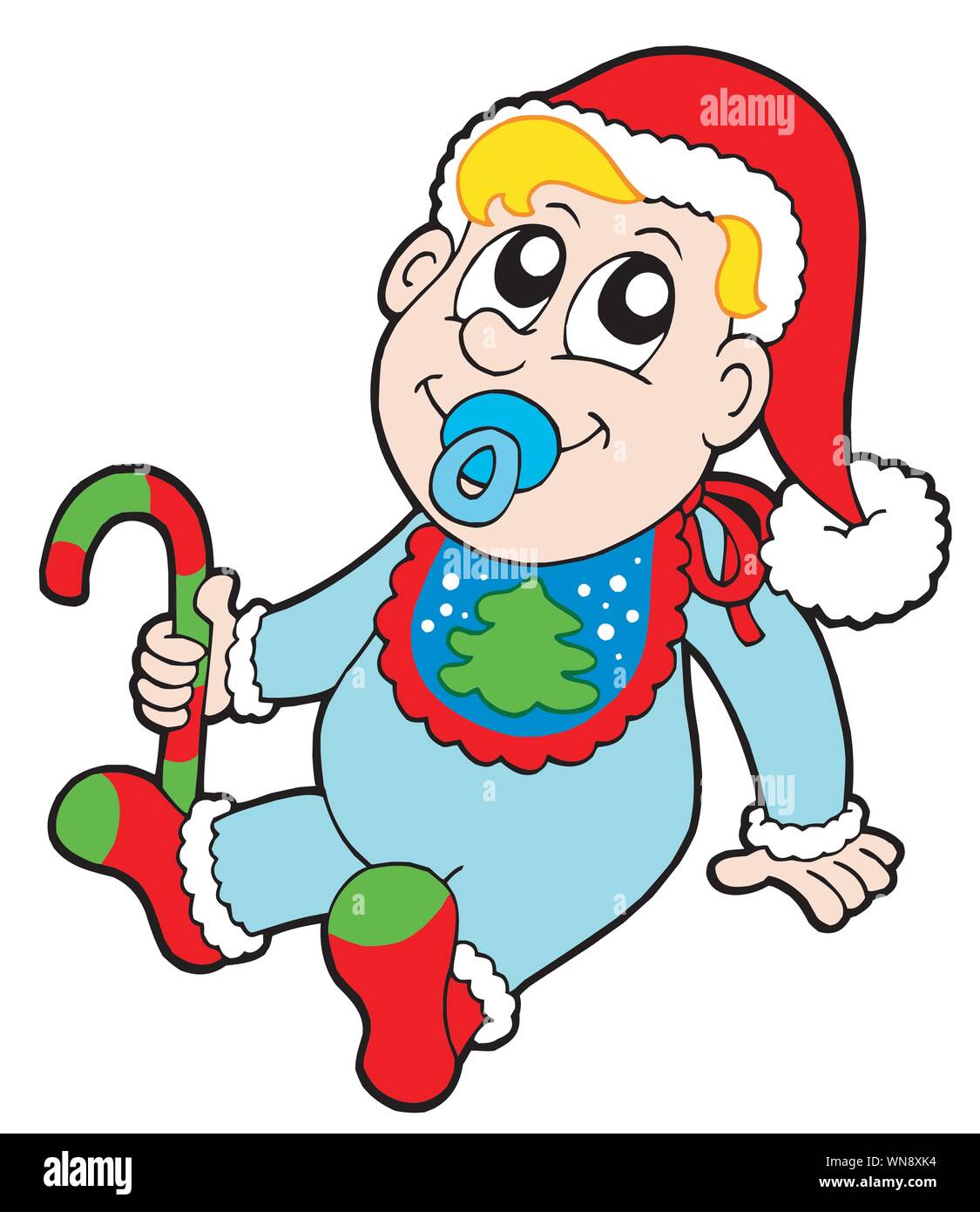 Baby christmas portrait Stock Vector Images - Alamy