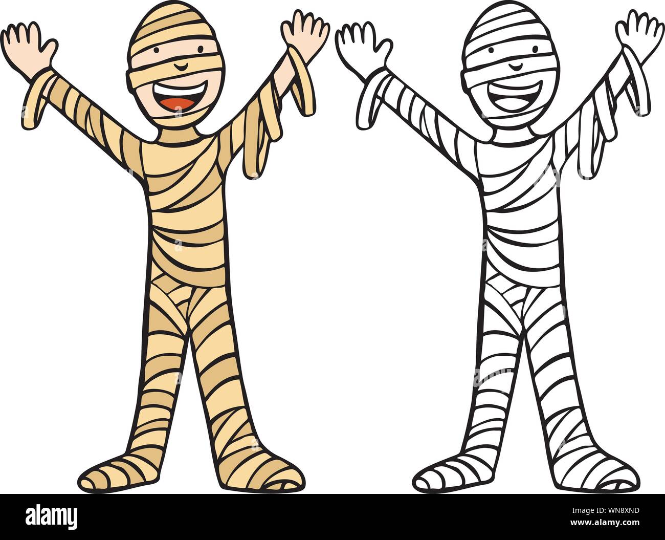 Wrapped mummy Cut Out Stock Images & Pictures - Alamy