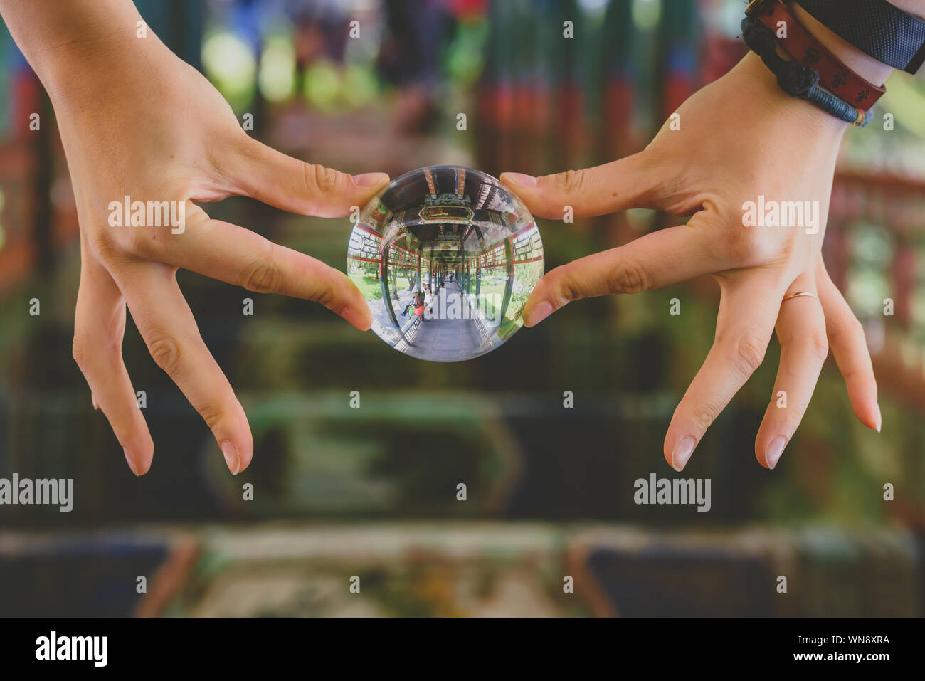 Hands Holding Crystal Ball High Resolution Stock Photography and Images ...