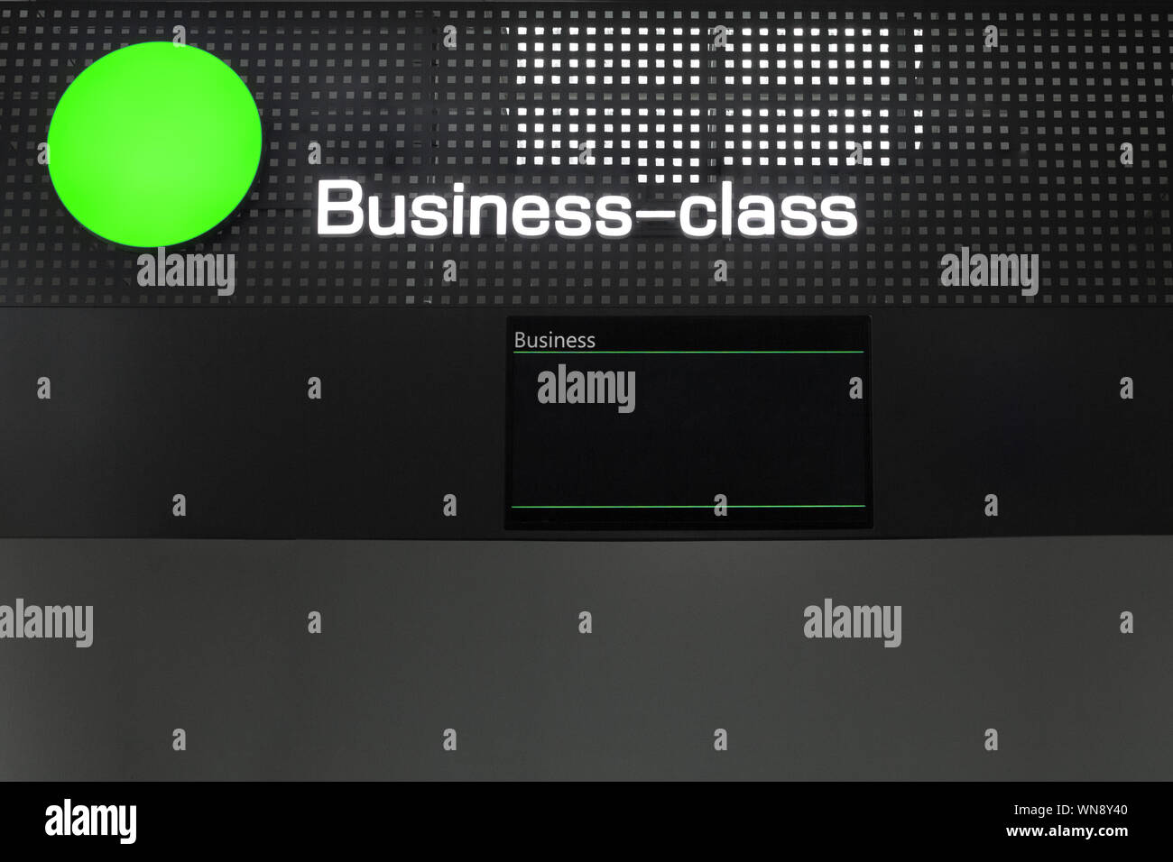 Check in desk for business class passengers registration at ...