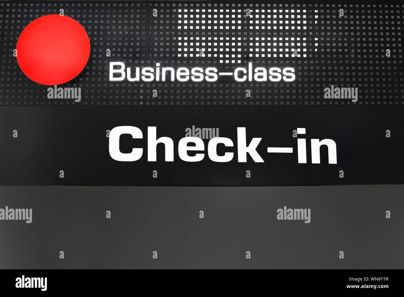 Check in desk for business class passengers registration at ...