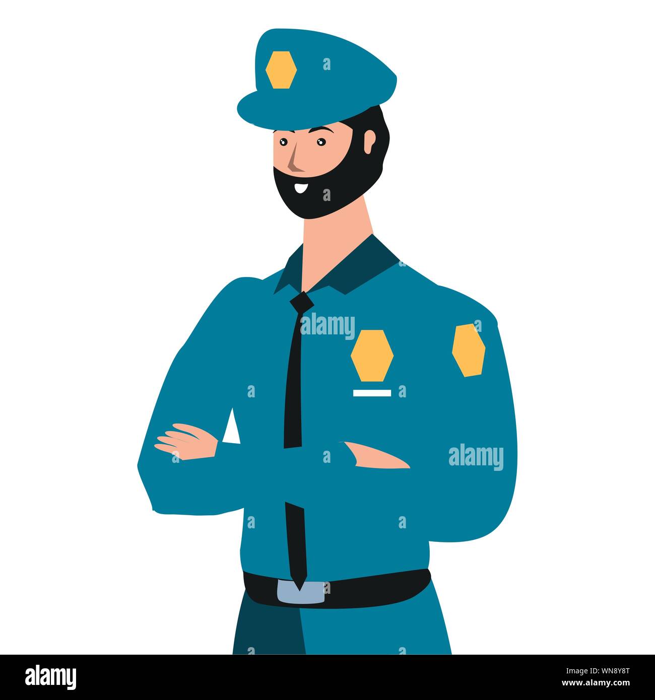 police officer worker avatar character vector illustration design Stock ...