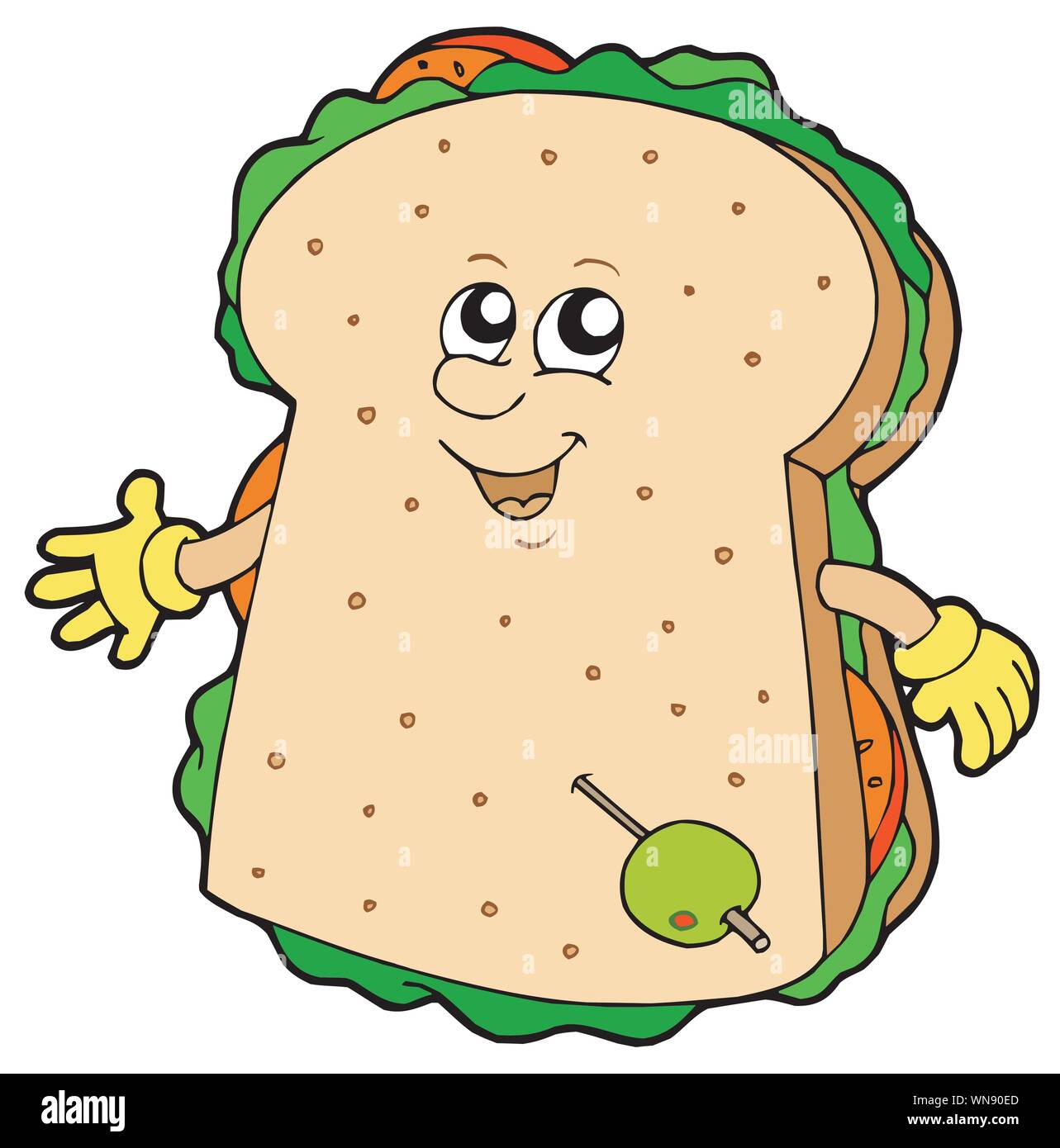 Face sandwiches Stock Vector Images - Alamy