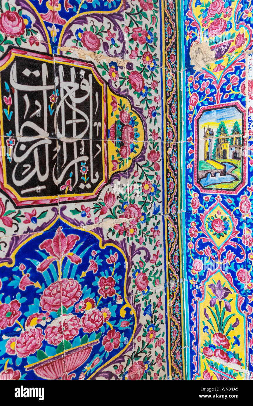 Nasir al-Mulk Mosque, Pink Mosque, 1888, Shiraz, Fars Province, Iran ...