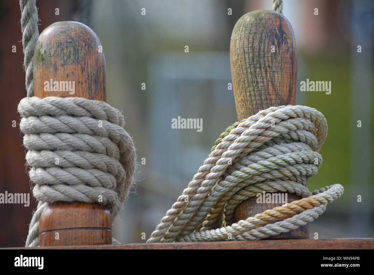 Wooden bollard bollards hi-res stock photography and images - Alamy
