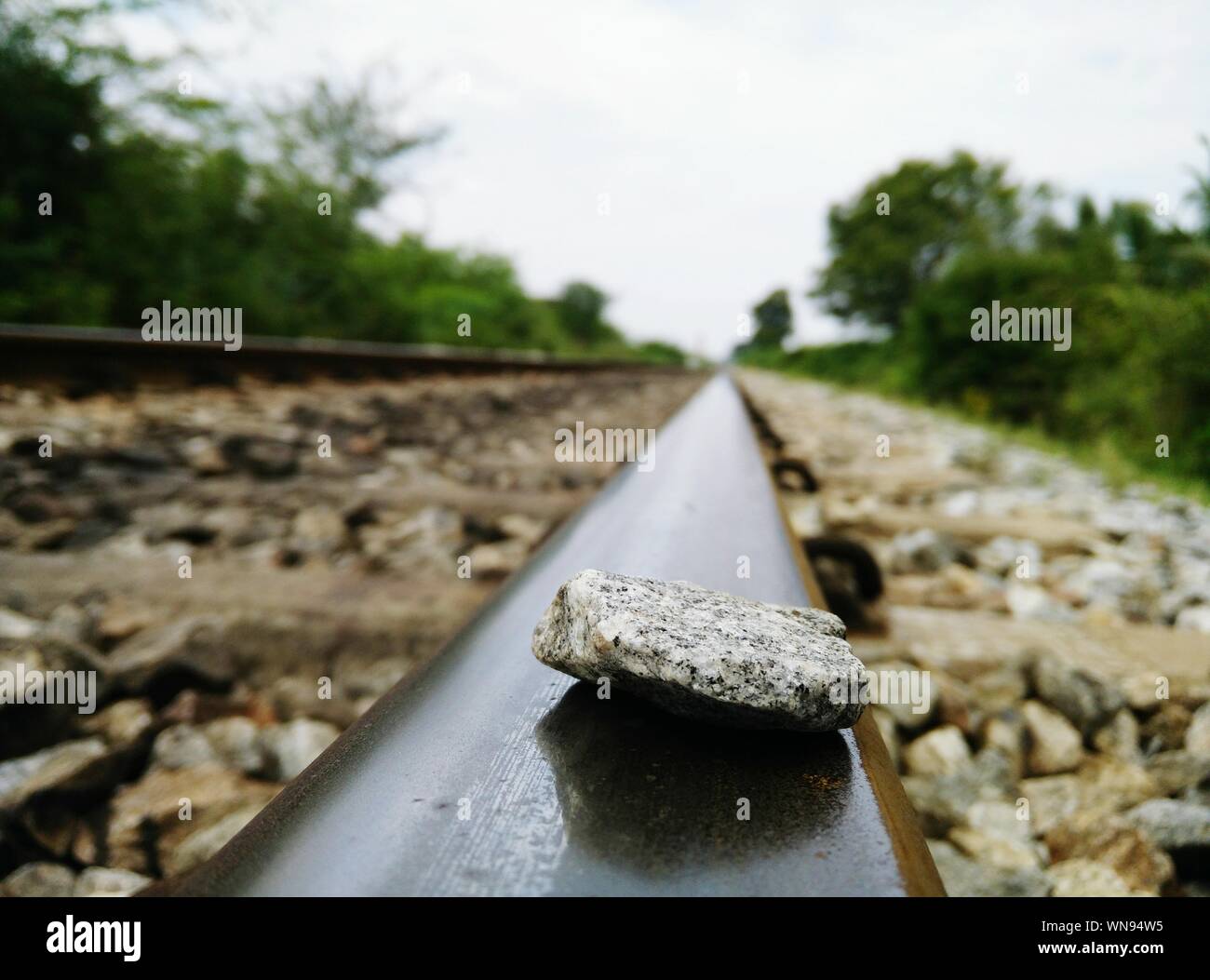 Rail way tracks up close hi-res stock photography and images - Alamy
