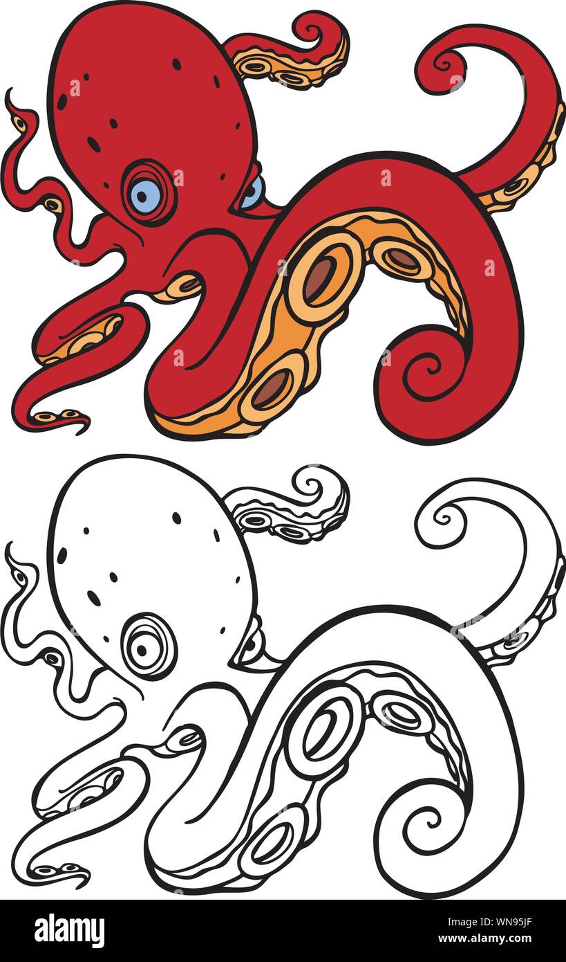 Octopus legs Stock Vector Images - Alamy