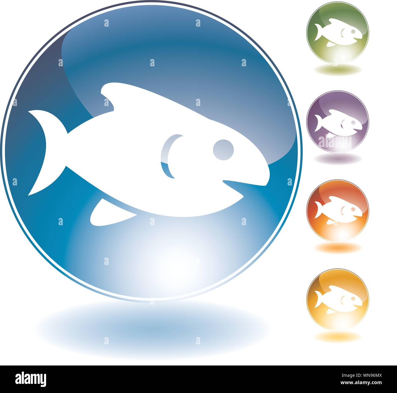 Fish crystal icon Cut Out Stock Images & Pictures - Alamy