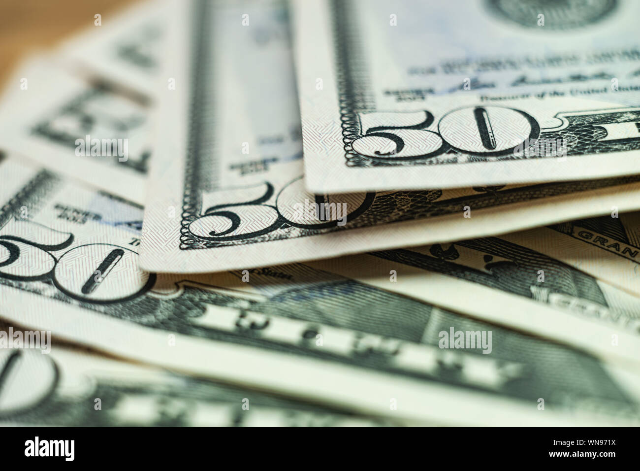 Fifty Dollars Close up Concept. American Dollars Cash Money background ...