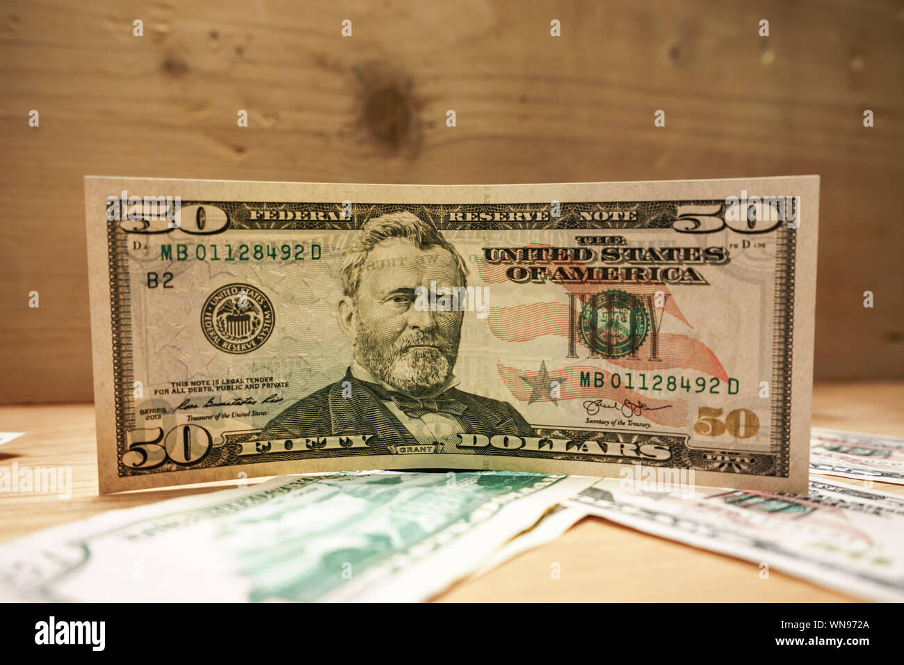 Fifty Dollars Close up Concept. American Dollars Cash Money background ...