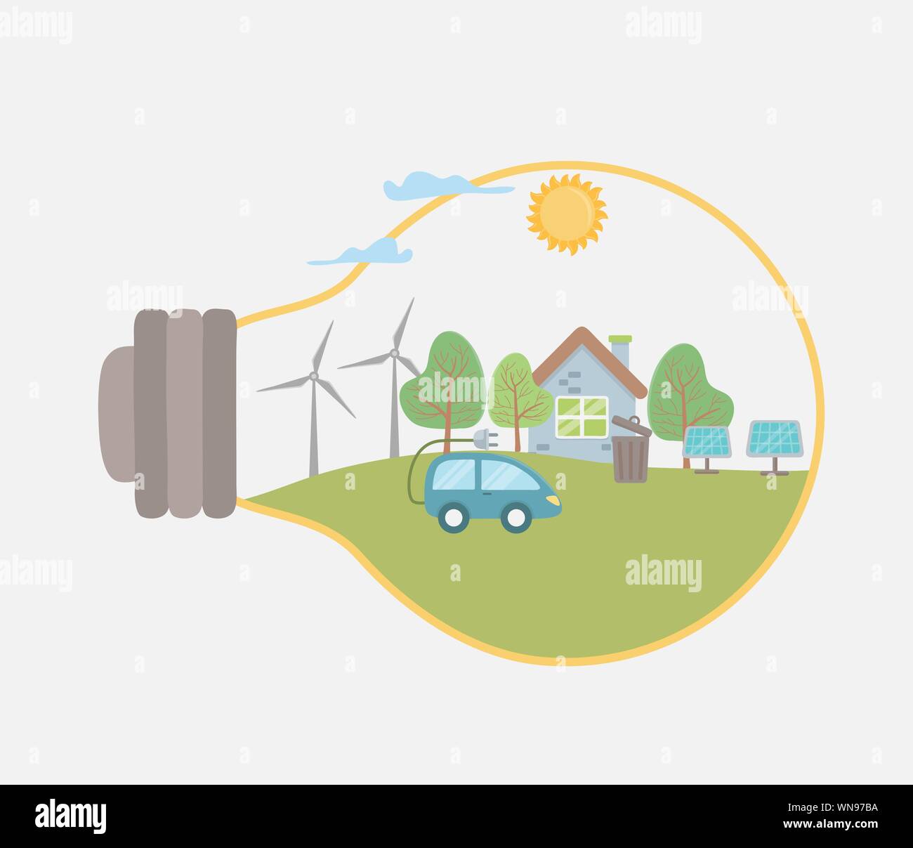 light bulb design, Save energy ecology power eco and environment theme ...