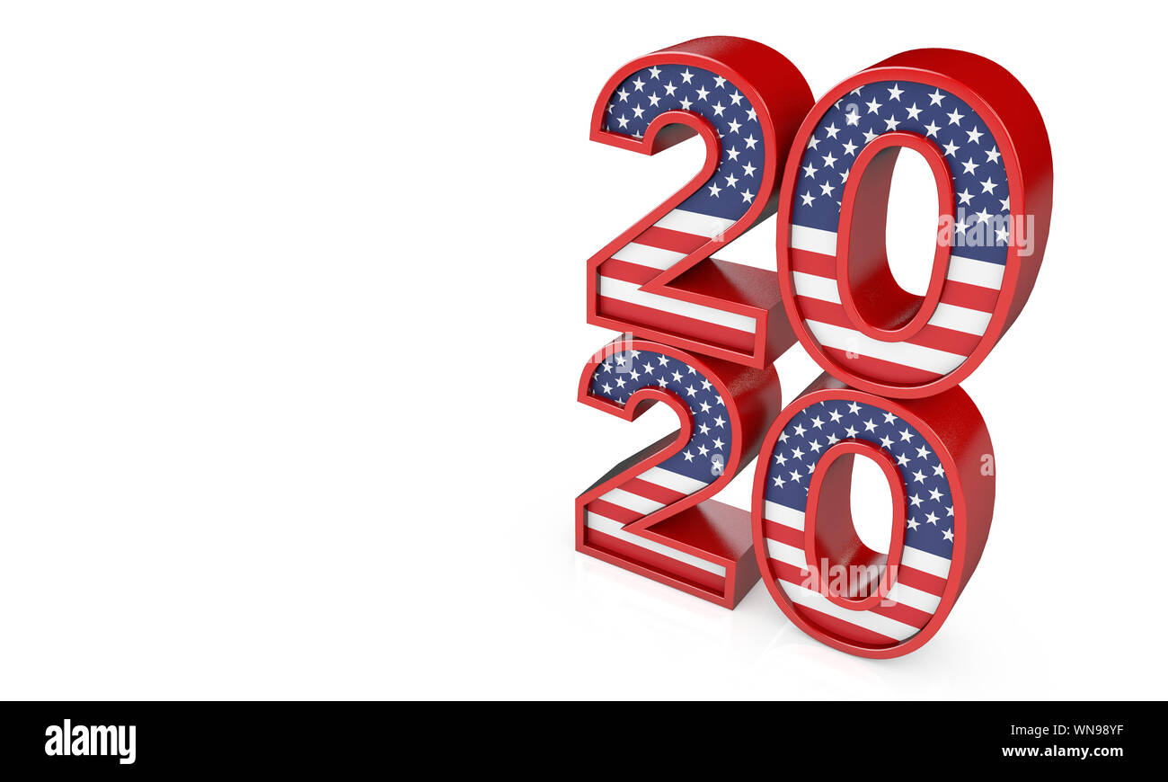 2020 United States of America Presidential Election sign. 3D Rendering ...