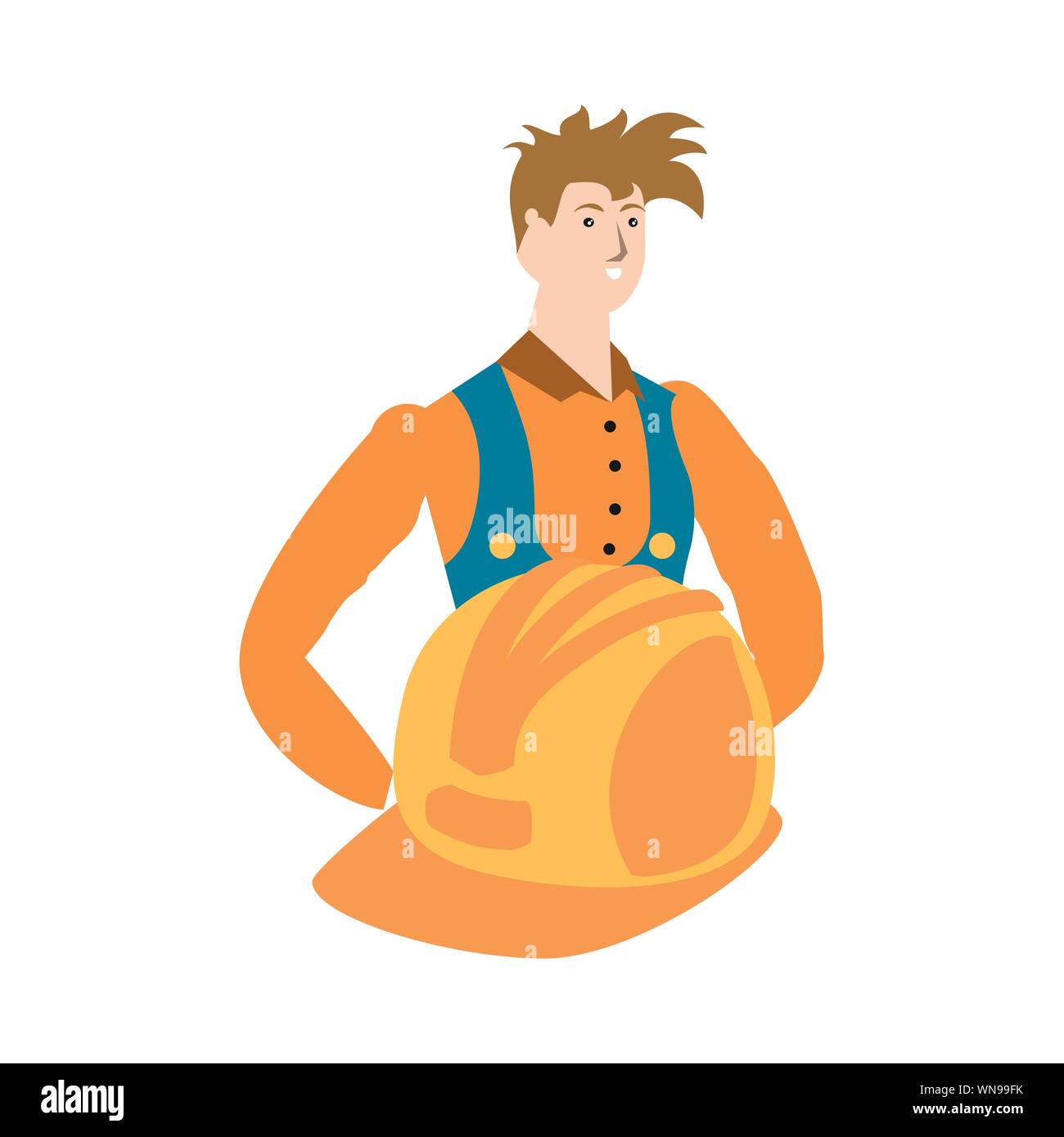 builder constructor worker avatar character vector illustration design ...