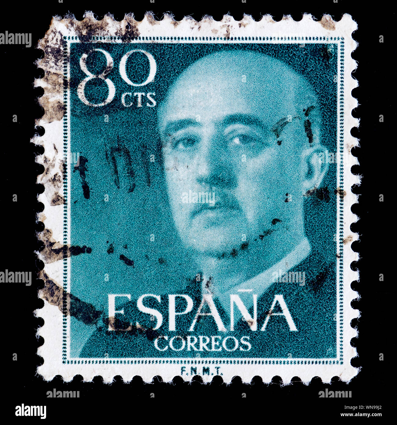 Spain Postage Stamp - General Franco (V) 1955-1975 Stock Photo - Alamy