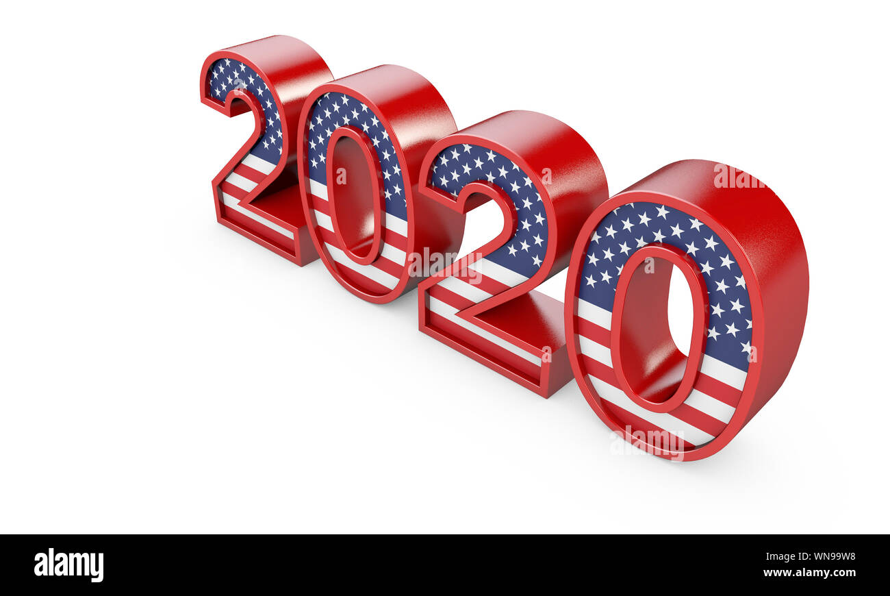 2020 United States of America Presidential Election sign. 3D Rendering ...