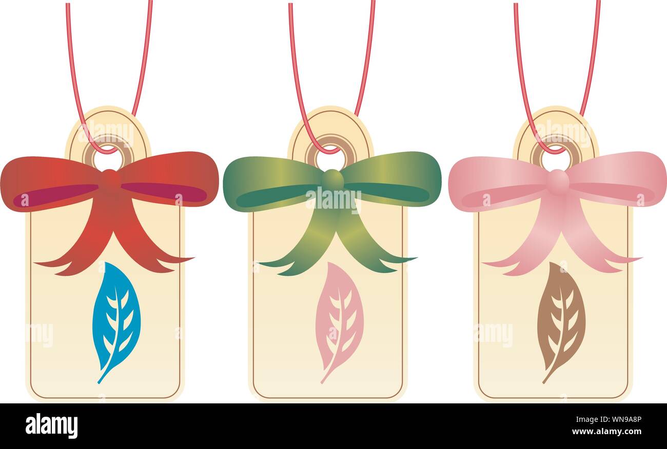 Christmas Gift Tags - Leaf Stock Vector Image & Art - Alamy