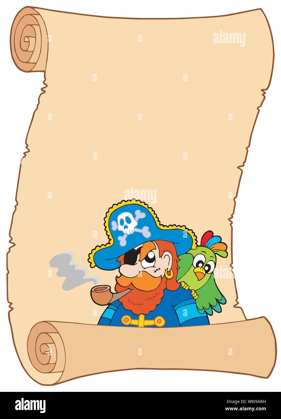 Old pirate scroll Stock Vector Image & Art - Alamy