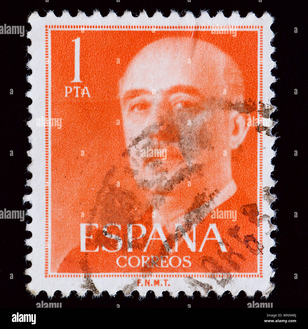 Spain Postage Stamp - General Franco (V) 1955-1975 Stock Photo - Alamy