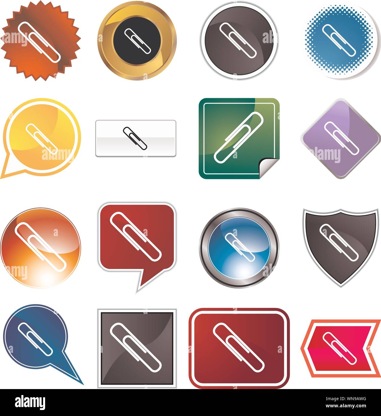 Paperclips paperclip Stock Vector Images - Alamy