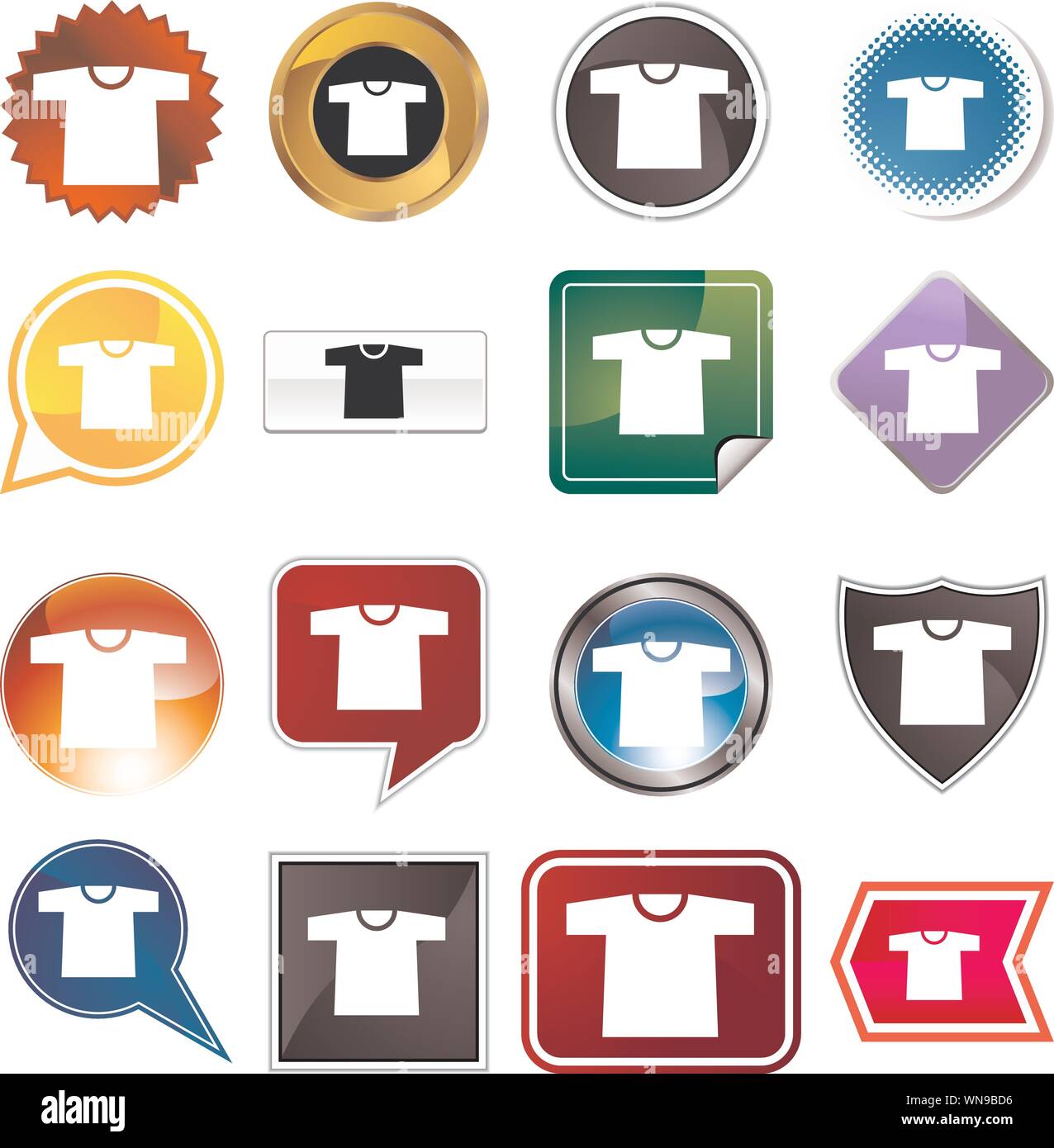 Shirt Icon Set Stock Vector Image & Art - Alamy
