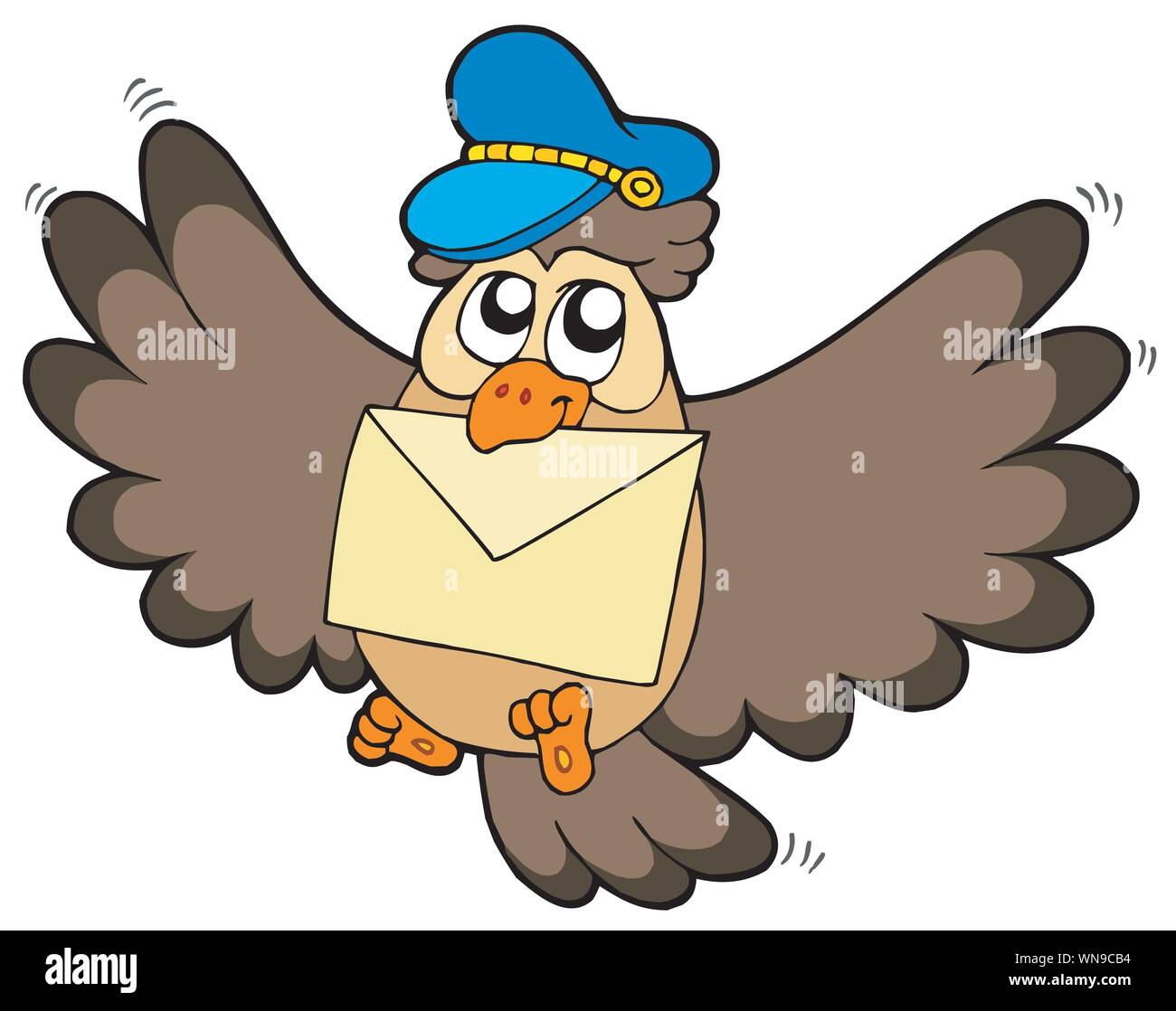 Owl postman with letter Stock Vector Image & Art - Alamy