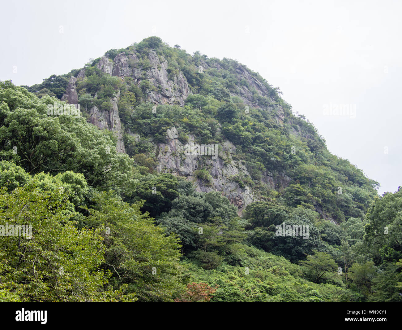 Mount Mifune in Saga, Japan. This mountain is the symbol of the city of ...