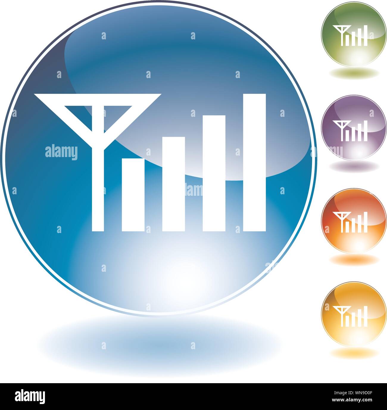 Signal Strength Crystal Icon Stock Vector Image & Art - Alamy