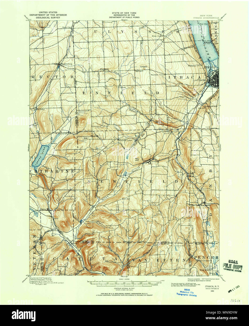 Map of ithaca hi-res stock photography and images - Alamy