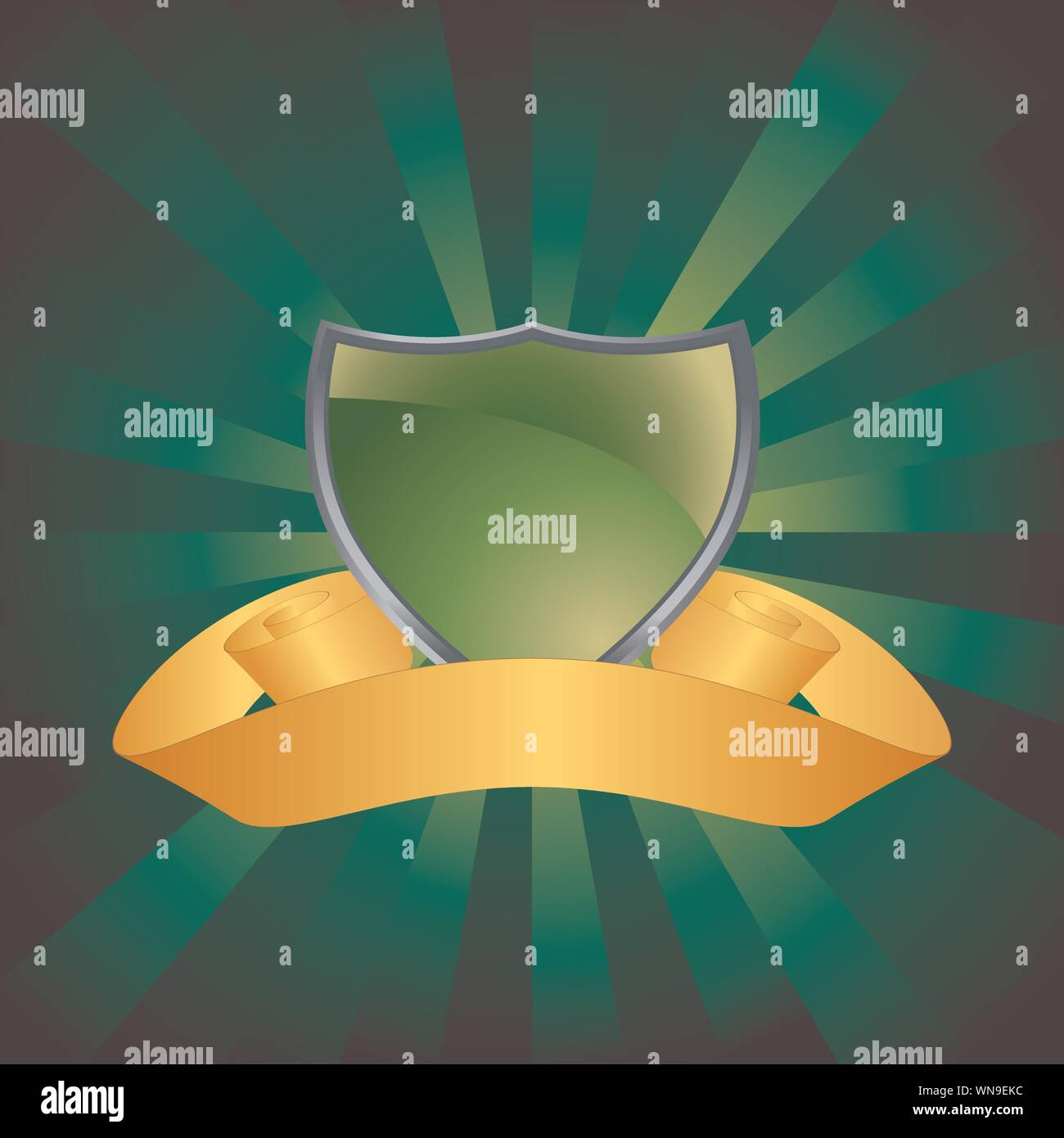 Green Shield with Background Stock Vector Image & Art - Alamy