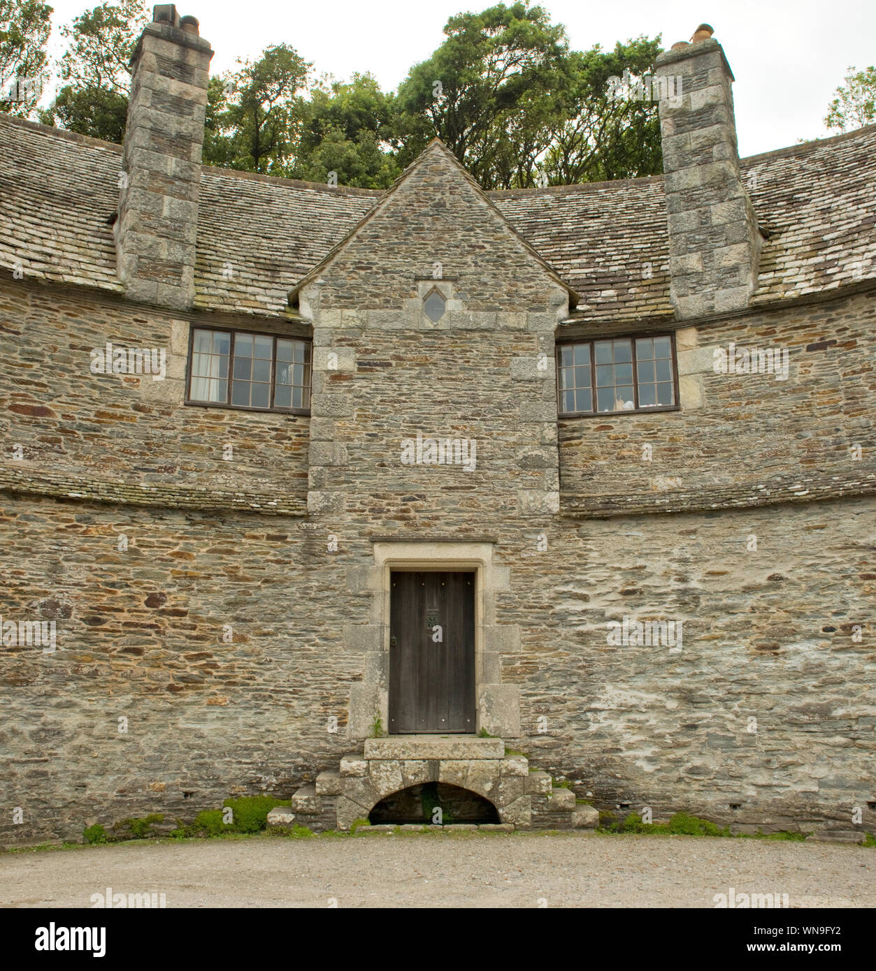 Porth-en-Alls. Old Cornish house architecture. Prussia Cove, Cornwall ...