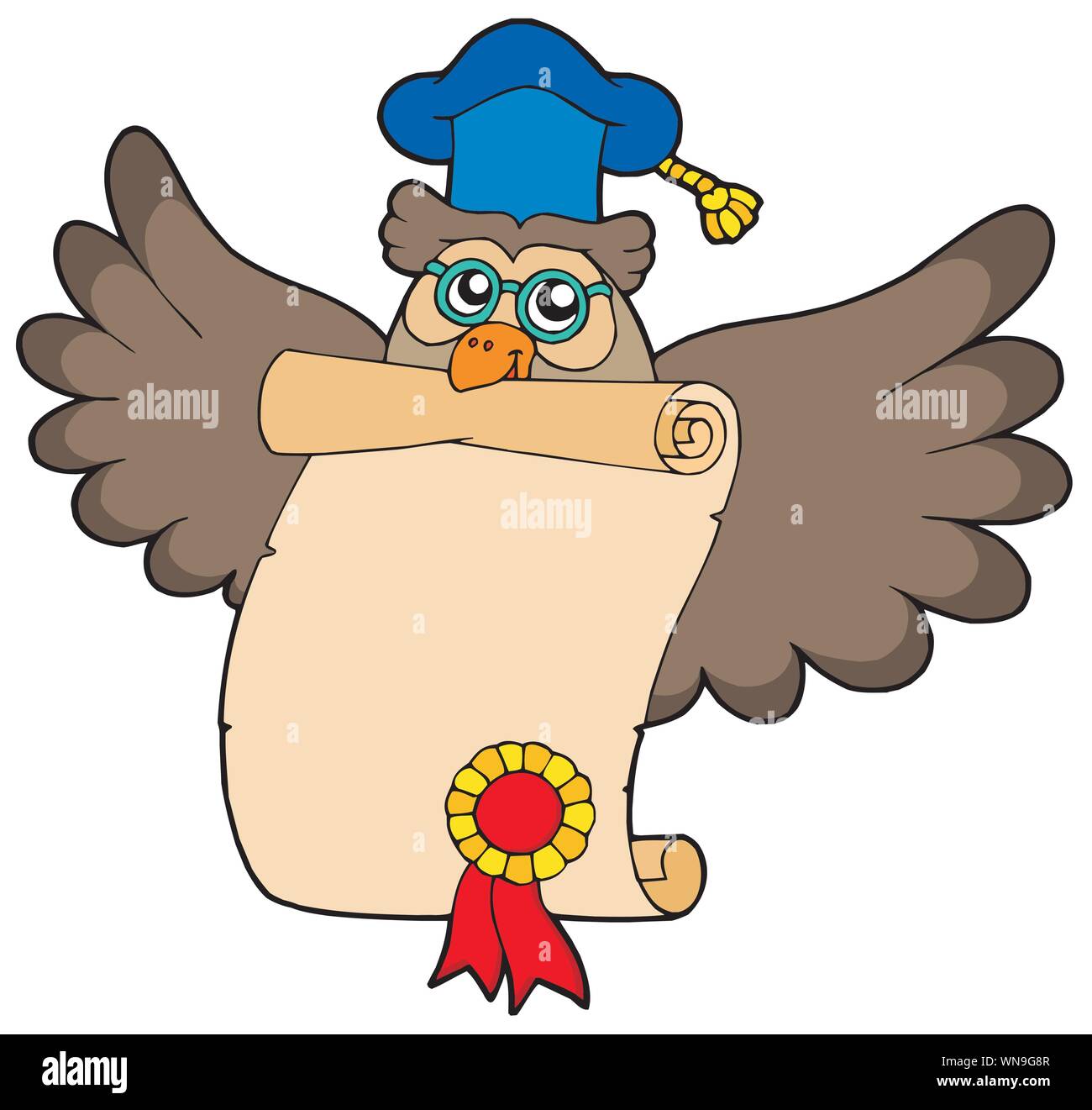 Owl teacher with diploma Stock Vector Image & Art - Alamy