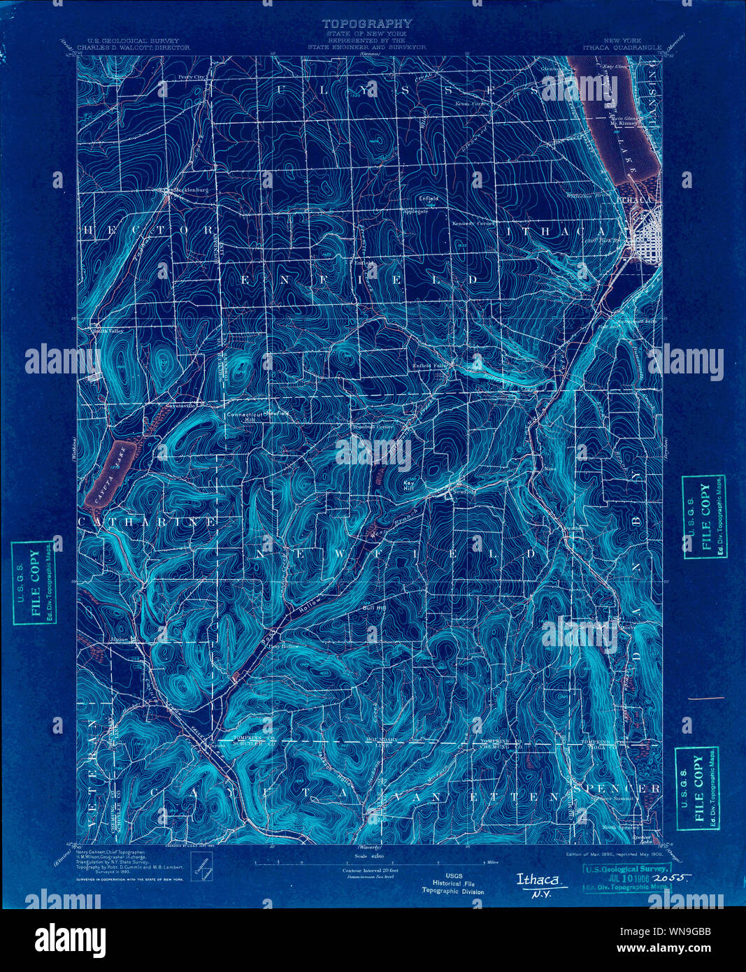 Map of ithaca new york hi-res stock photography and images - Alamy