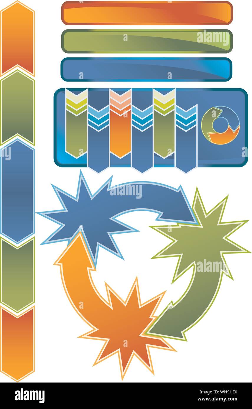 Chevron Diagram Icon Set Stock Vector Image & Art - Alamy