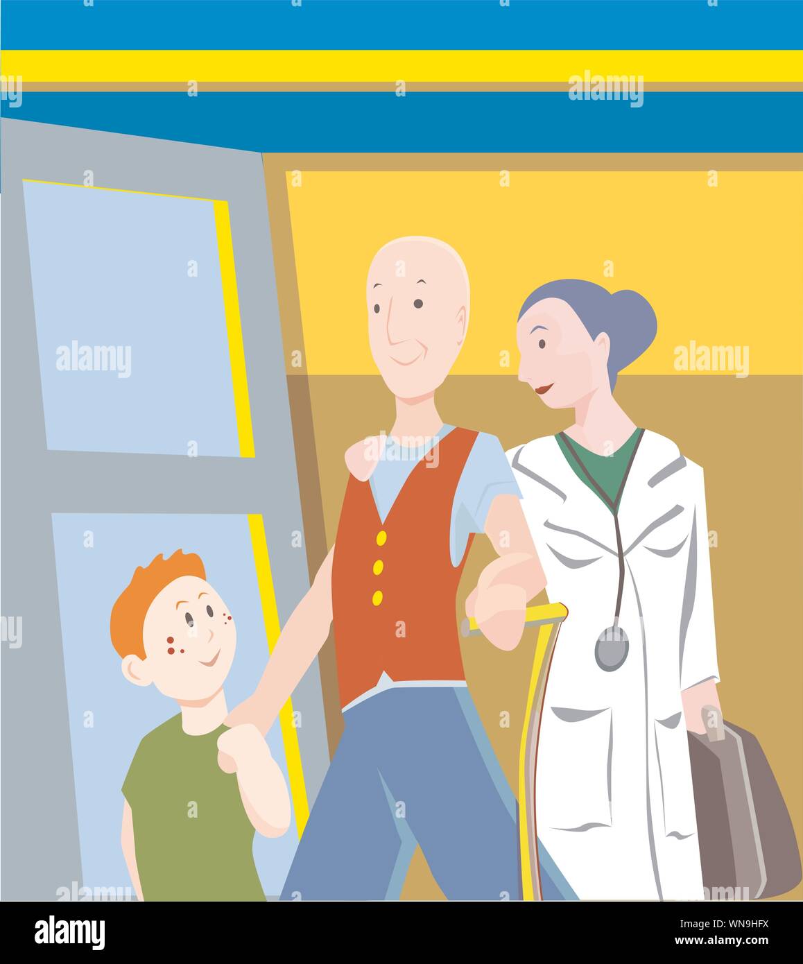 Doctor examining child patient Stock Vector Images - Alamy