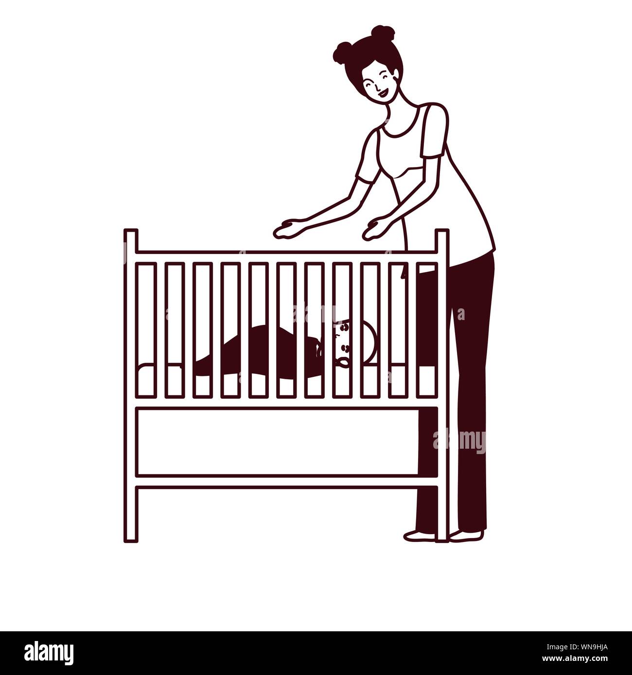 Mother cradling baby Cut Out Stock Images & Pictures - Alamy