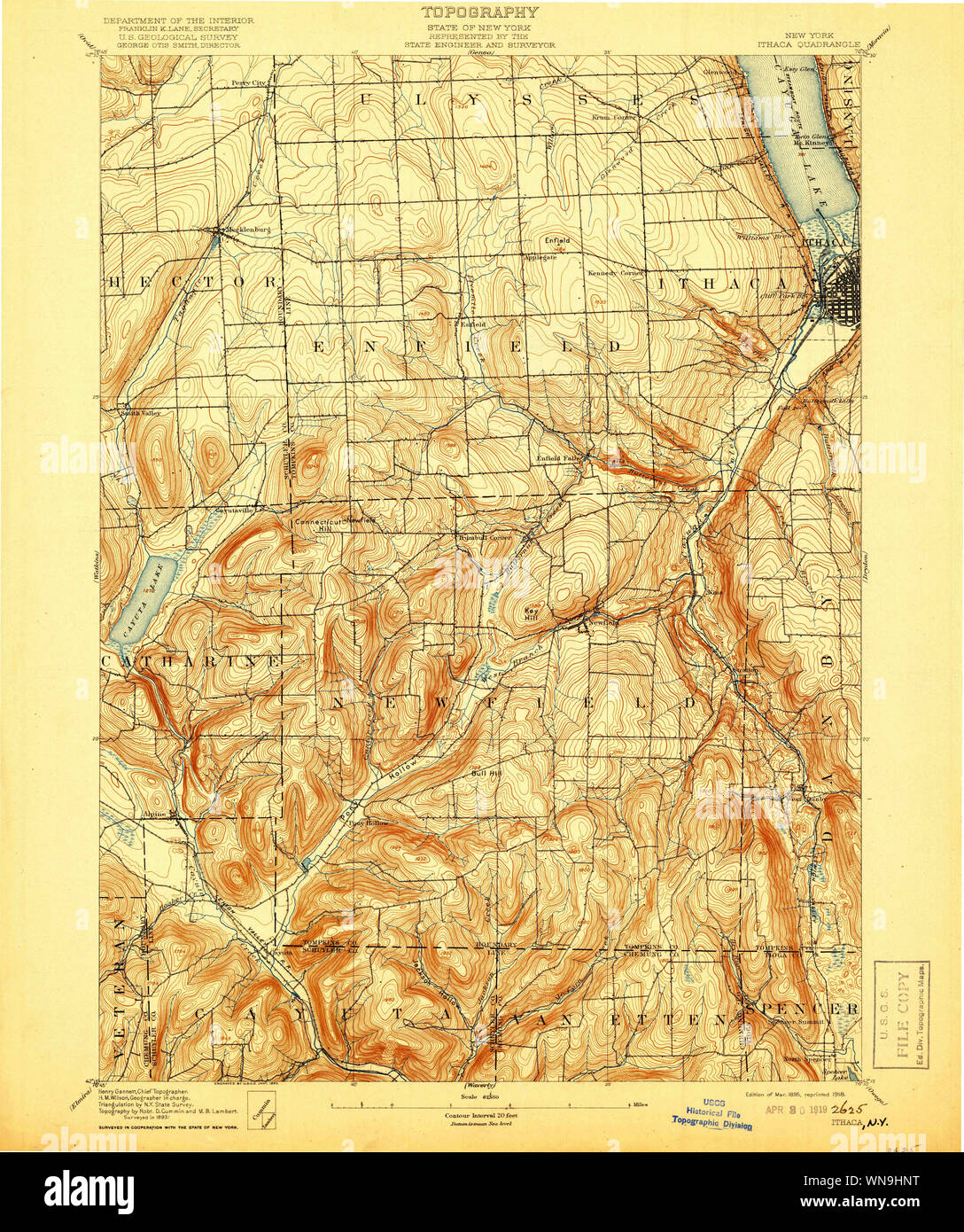 Map of ithaca hi-res stock photography and images - Alamy